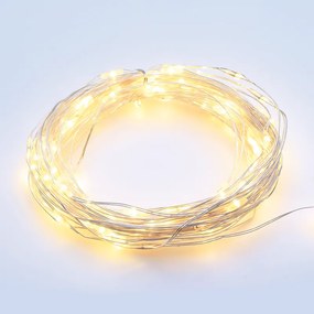 ACA DECOR Solární venkovní stříb. LED nano řetěz 20m WW 8fun