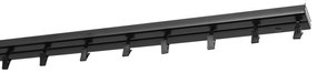 Kolejnicová garnýže jednořadá PVC černá - komplet Délka m: 1,5