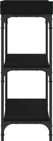 vidaXL Konzolový stolek s policemi černý 100 x 30 x 80 cm [837807]