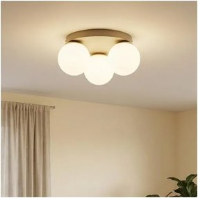 BRILAGI - Stropní svítidlo MILO ECRU 3xE27/60W/230V pr. 35 cm béžová/zlatá