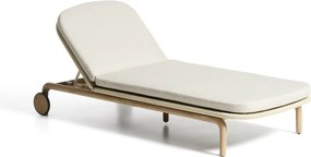Béžové dřevěné polohovací zahradní lehátko Alipa – Kave Home