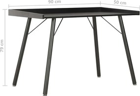Psací stůl černý 90 x 50 x 79 cm 20270