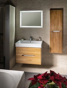 Sapho MEDIENA umyvadlová skříňka 77x50,5x49cm, bílá mat/dub natural MD082