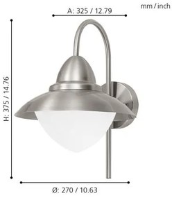 Eglo 33583 - LED RGBW Venkovní nástěnné svítidlo SIDNEY 1xE27/9W/230V IP44