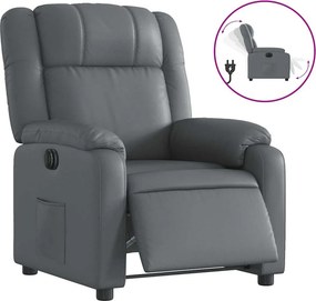 Elektrické polohovací křeslo šedé umělá kůže 3205139