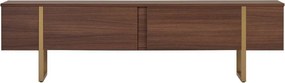 TV stolek v dekoru ořechu v tmavě přírodní barvě 180x50x30 cm Onera – Kalune Design
