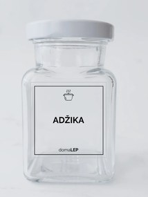 Samolepka na kořenky ADŽIKA průhledná 5 × 5 cm tučné písmo