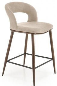 Barová židle H114, béžová / ořechová
