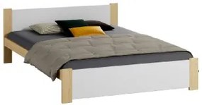 Eoshop Dřevěná postel DMD 3, 140x200 + rošt ZDARMA, borovice / bílá