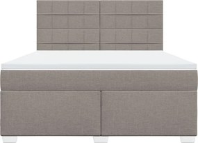 Box spring postel s matrací taupe 180x200 cm textil 3292871