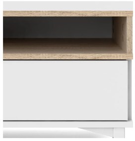 Bílý TV stolek 156x48x48 cm Roomers – Tvilum