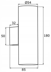 Argon 0913 - Nástěnné svítidlo MITOS 2xGU10/5W/230V mosaz
