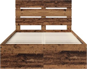 Rám postele Staré dřevo 120 x 190 cm Masivní borové dřevo 3411774