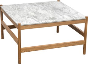 XXXLutz KONFERENČNÍ STOLEK, přírodní barvy, bílá, dřevo, kámen, 80/42/80 cm MID.YOU - Konferenční stolky - 000575038302
