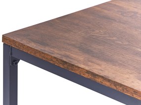 Odkládací stolek tmavé dřevo/černá KENNER Beliani
