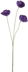 Fialová umělá dekorativní květina Vlčí mák - 15*7*50 cm
