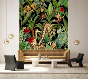 Gario Fototapeta Zvířata na pozadí zelených listů - Andrea Haase Materiál: Vliesová, Rozměry: 100 x 140 cm