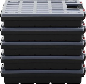 Organizéry na součástky 5 ks 40 x 30 x 5 cm polypropylen 152096