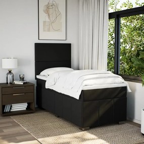 Box spring postel s matrací černá 90x190 cm textil 3291518