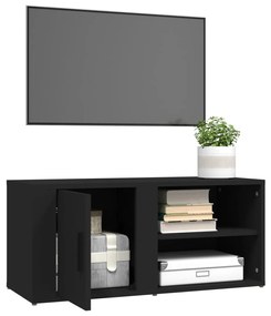 TV skříňky 2 ks černé 80 x 31,5 x 36 cm kompozitní dřevo - Default Title