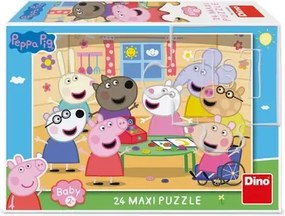 DINO Maxi Puzzle Prasátko Peppa: Obchod / 24 dílků / od 2 let