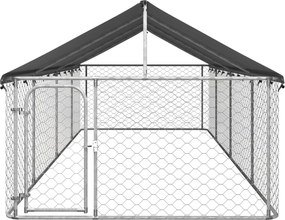 Venkovní psí kotec se střechou 600 x 200 x 150 cm