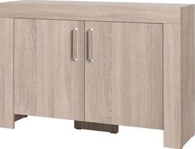 CEZAR s | komoda 12 s policí | 120 cm | sonoma