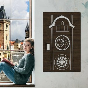 DUBLEZ | Dřevěný obraz - Orloj, Praha
