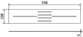 Mexen Toro, krytka sifonu pro sprchovou vaničku Toro (100-120 cm), zlatá lesklá, 43910050