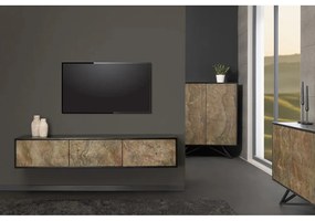 Massive home | Závěsný televizní stolek MOUNTAIN SOUL BLACK 160 CM masiv akácie