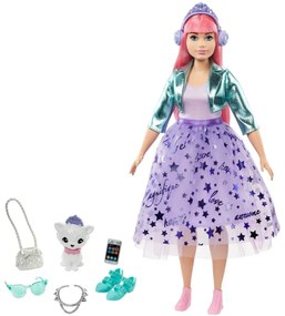 Barbie adventure stylová princezna daisy se sluchátky, mattel gml77