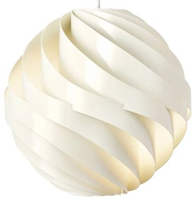 Závěsné svítidlo GUBI Turbo, lesklá alabastrová bílá, Ø 36 cm,