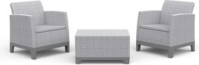 Světle šedý zahradní lounge set pro 2 Scandi Forma – Keter