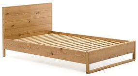Jednolůžková postel z dubového dřeva s roštem 90x190 cm v přírodní barvě Alguema – Kave Home