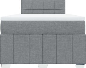 Box spring postel s matrací světle šedá 120x190 cm textil 3289307