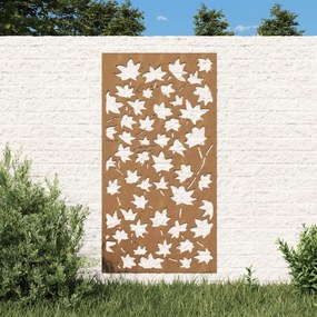 vidaXL Zahradní nástěnná dekorace 105 x 55 cm corten Javorový list [824479]
