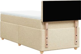 Box spring postel s matrací krémová 80 x 200 cm textil 3286526