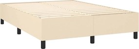 Box spring postel s matrací krémová 140x200 cm textil 3144428