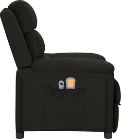 Elektrické masážní křeslo černé textil 3098977