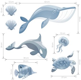 Nástěnné samolepky OCEÁN do dětského pokoje