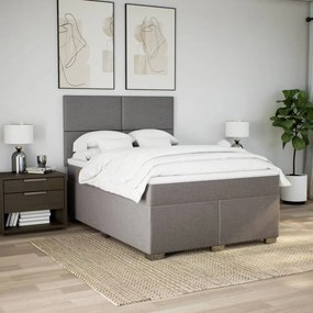 Box spring postel s matrací taupe 140x200 cm textil 3290508