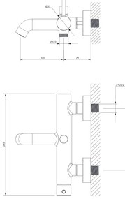 OMNIRES Y1230CR - Vanová baterie Y lesklý chrom
