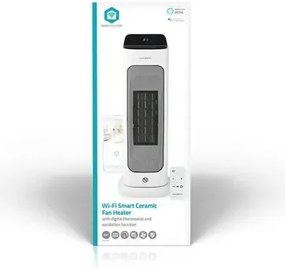 Nedis HTFA20WTW bílá / Keramické PTC topidlo / SmartLife / Wi-Fi / 200