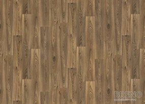 Breno PVC QUINTEX Gambel Oak 669D – tmavě hnědé dřevo, šíře 500 cm