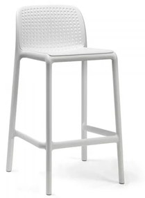 Nardi Plastová barová židle BORA s nižším sedem Odstín: Bianco - Bílá