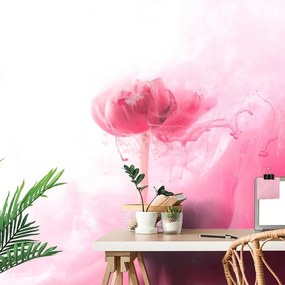 Samolepící tapeta růžový květ v zajímavém provedení - 300x200 cm