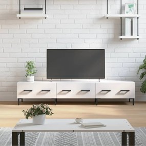 TV skříňka bílá s vysokým leskem 150x36x30 cm kompozitní dřevo