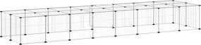 36panelová ohrádka pro zvířata s dvířky černá 280 x 70 x 35 cm ocel 3114060
