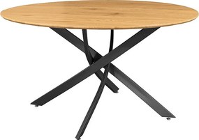 Kulatý jídelní stůl Pahukumaa 120 cm vzor divoký dub