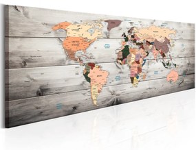 Obraz - World Maps: Wooden Travels